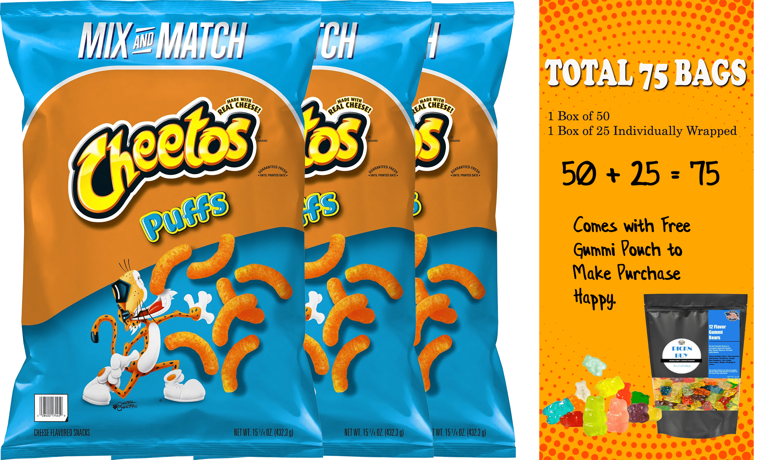 Cheetos Puffs Cheese Snacks, 15.25 oz. 3pk - Walmart.com