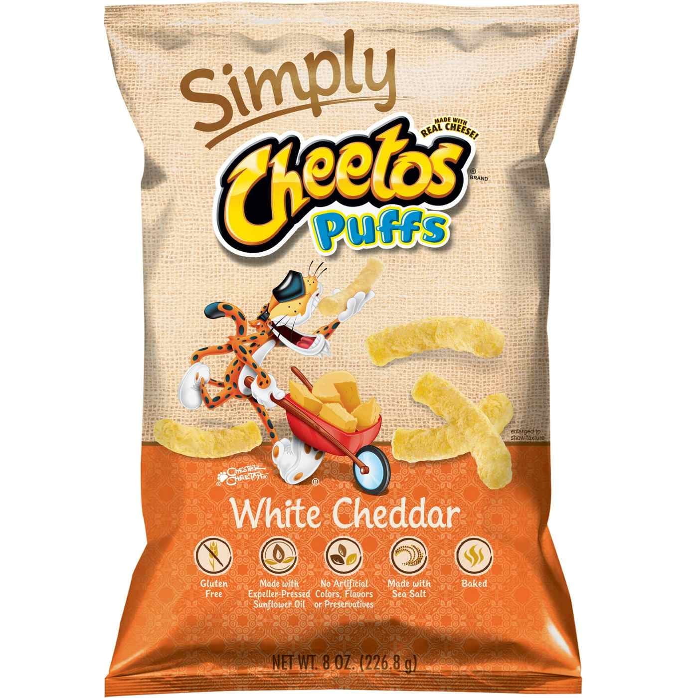 Cheetos Puffs Simply White Cheddar Cheese Snacks 9 oz - Walmart.com
