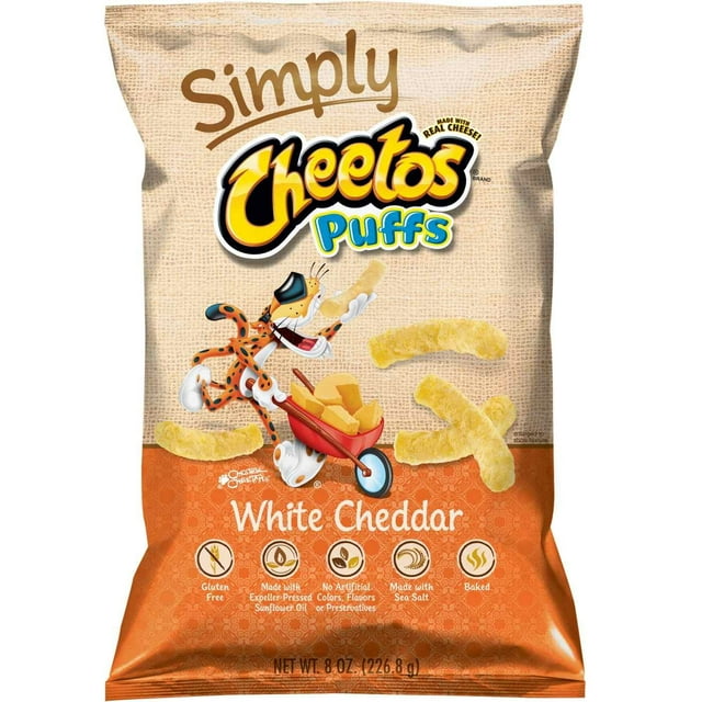 Cheetos Puffs Simply White Cheddar Cheese Snacks 9 oz - Walmart.com