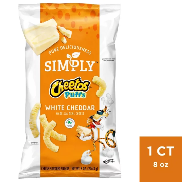 Cheetos Simply White Cheddar Puffs - 8oz - Walmart.com