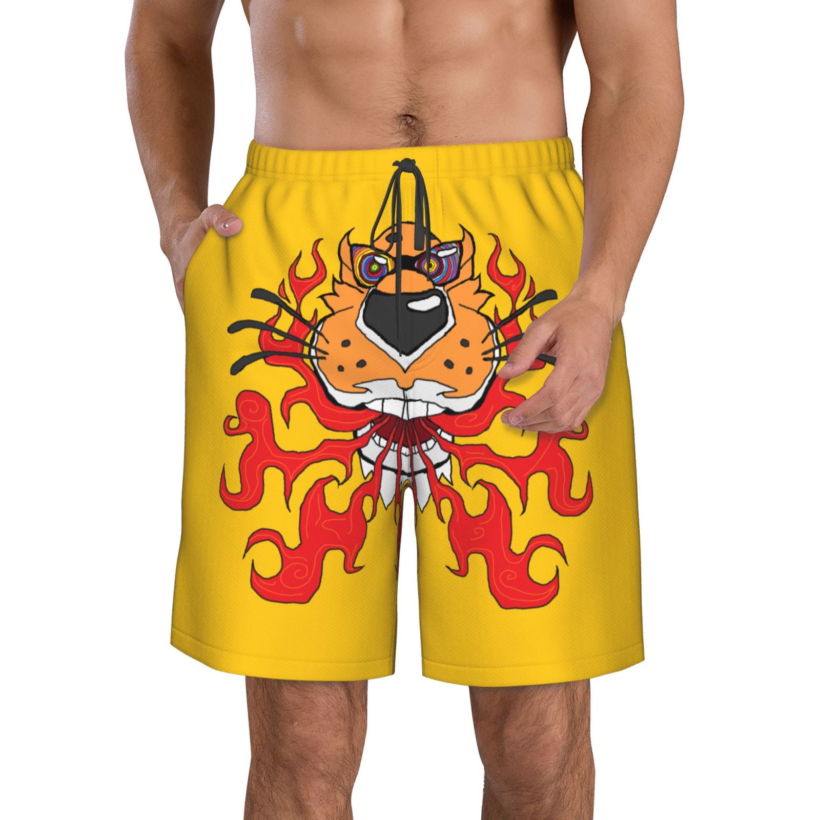 Cheetos Snacks Vintage Mens Beach Shorts Funny Elastic Waist Quick Dry ...