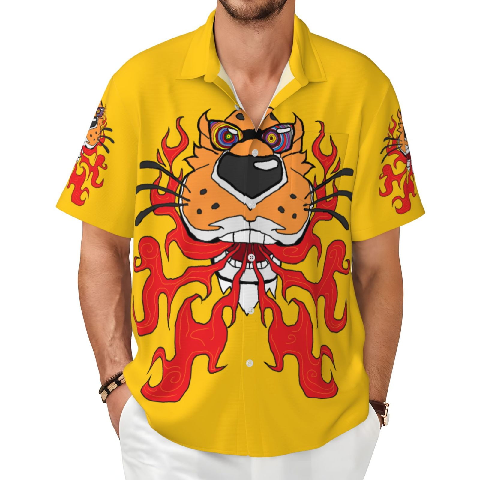 Cheetos T-shirt Vintage Short Sleeve Blouse Tops Fishing Beach T-Shirt ...