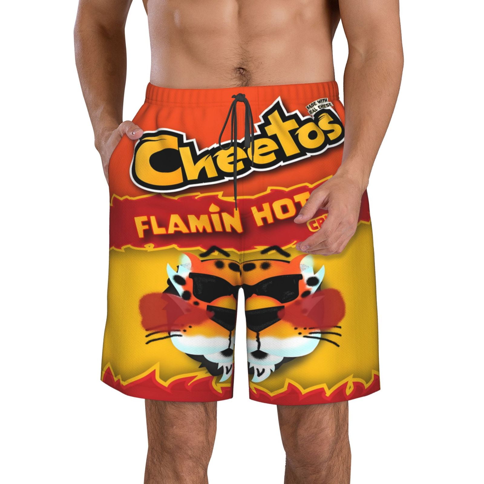 Cheetos Vintage Mens Beach Shorts Funny Elastic Waist Quick Dry Swim ...