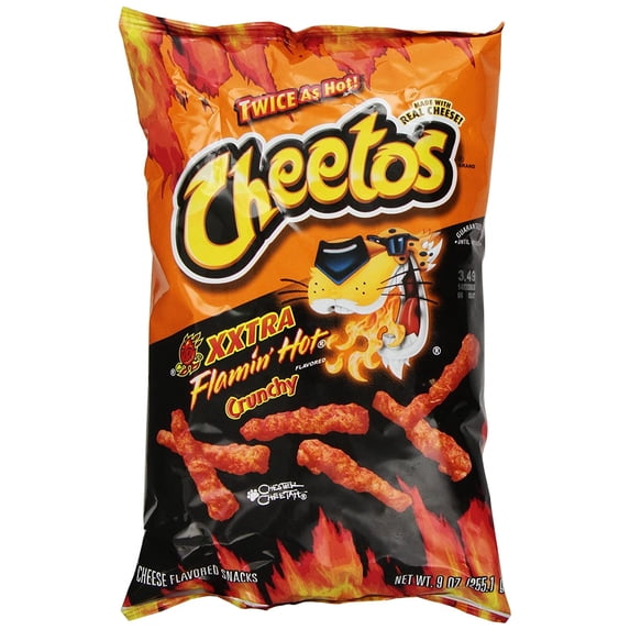 Cheetos Brand XXtra Flamin Hot Crunchy Cheese Flavored Snacks, 9 oz ...