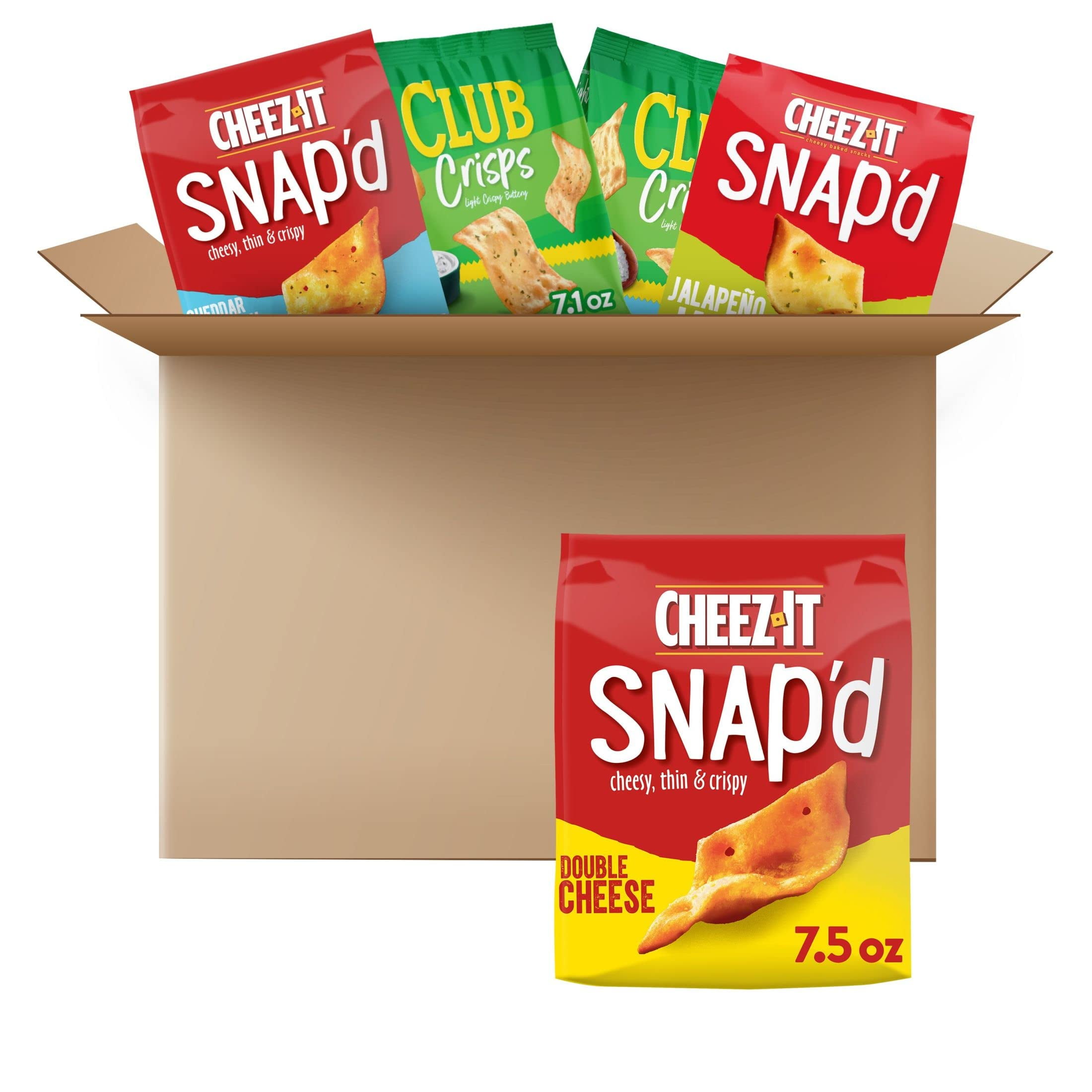 Cheez-It And Club Baked Crisps, Lunch Snacks, Variety Pack (5 Bags) - Walmart.com