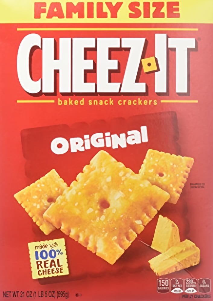 Cheez-It Baked Snack Crackers - Family Size Original 21 oz (Pack of 32 ...
