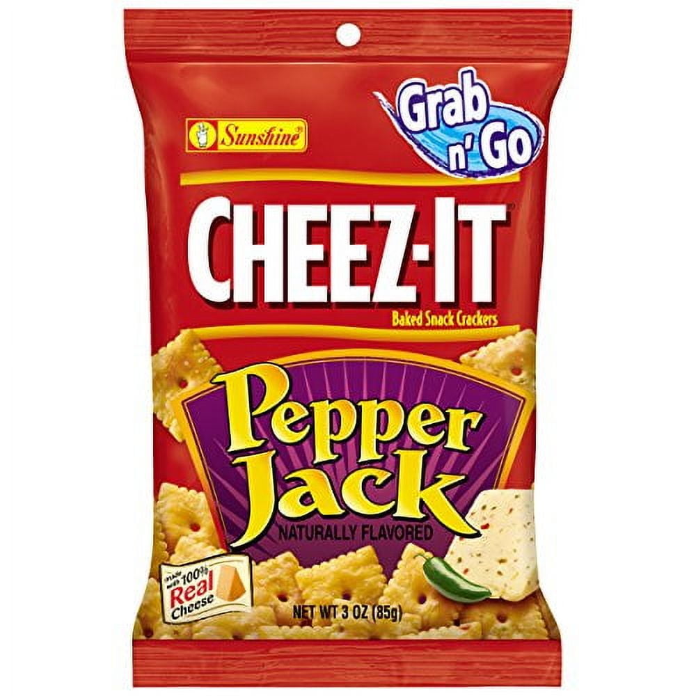 Cheez-It, Baked Snack Crackers, Pepper Jack, 3 oz (6 Count) - Walmart.com