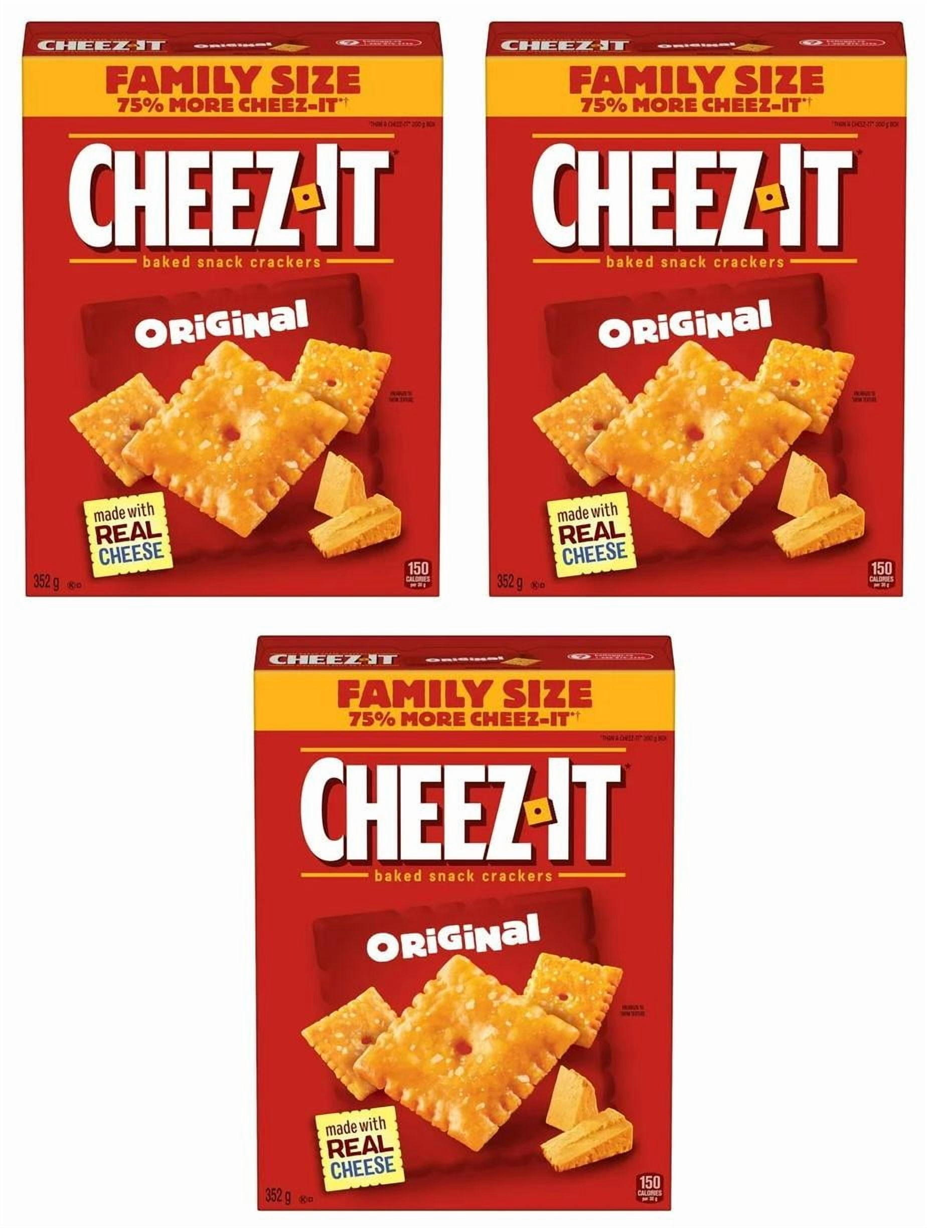 Cheez-It Canada Family Size Baked Snack Crackers Original, 352g (3 Pack) - Walmart.com