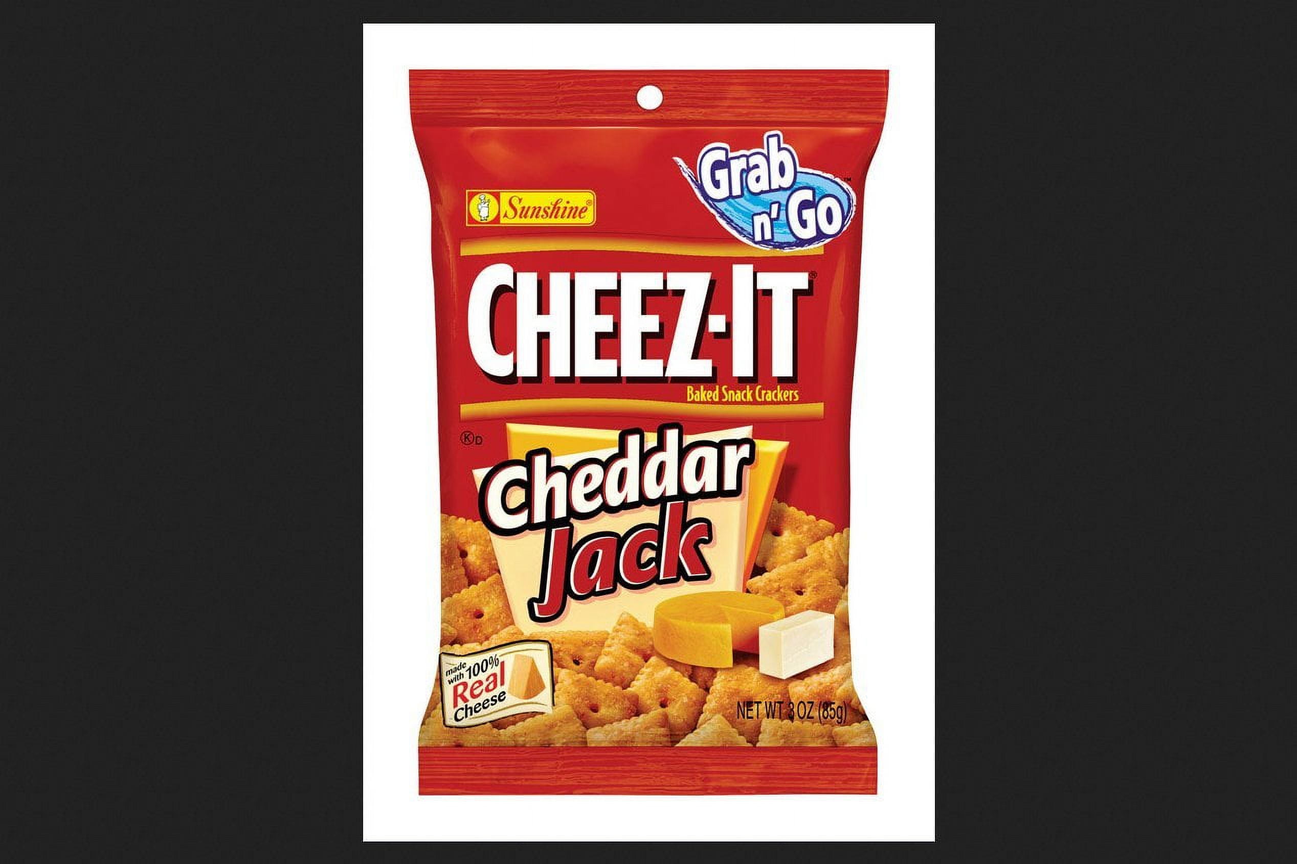 Cheez-It Cheddar Jack Crackers 3 Oz. Pegged - Walmart.com
