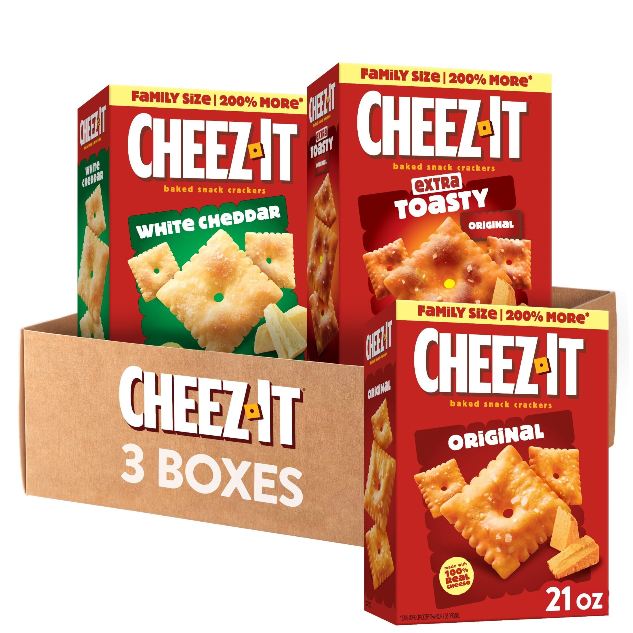 Cheez-It Cheese Crackers, Baked ESF27 Snack Crackers, Lunch Snacks ...