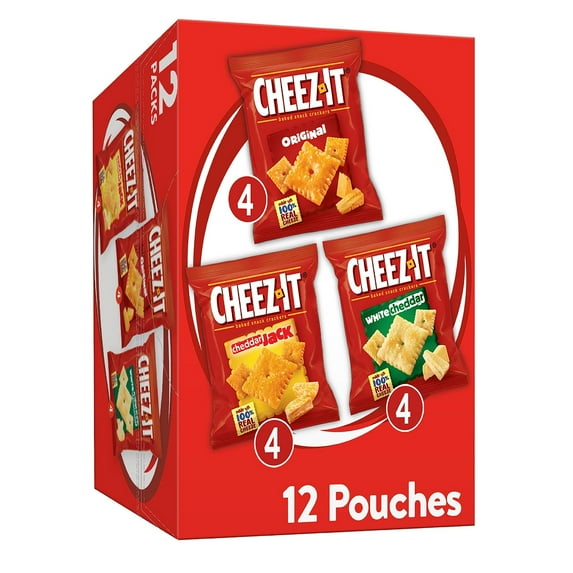 Cheez-It Cheese Crackers, Baked MGF3 Snack Crackers, Lunch Snacks ...