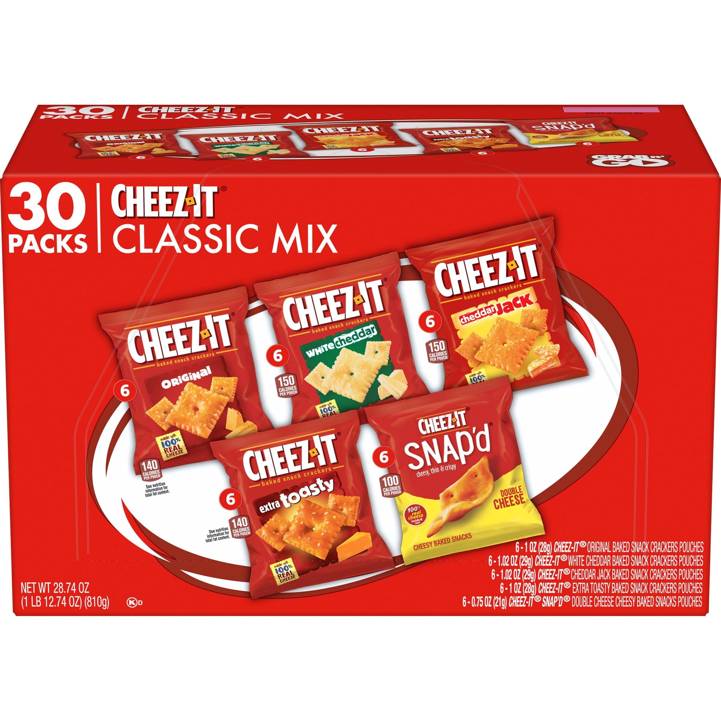 Cheez-It Cheese Crackers, TWE5 Baked Snack Crackers, Office and Kids ...