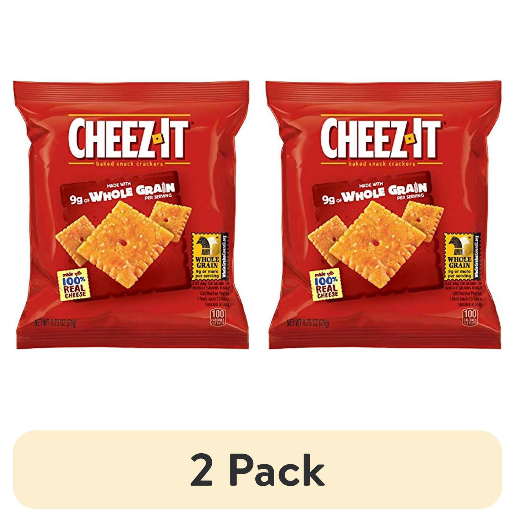 (2 pack) Cheez-It Crackers Whole Grain Single Serve .75 Ounces Case of ...