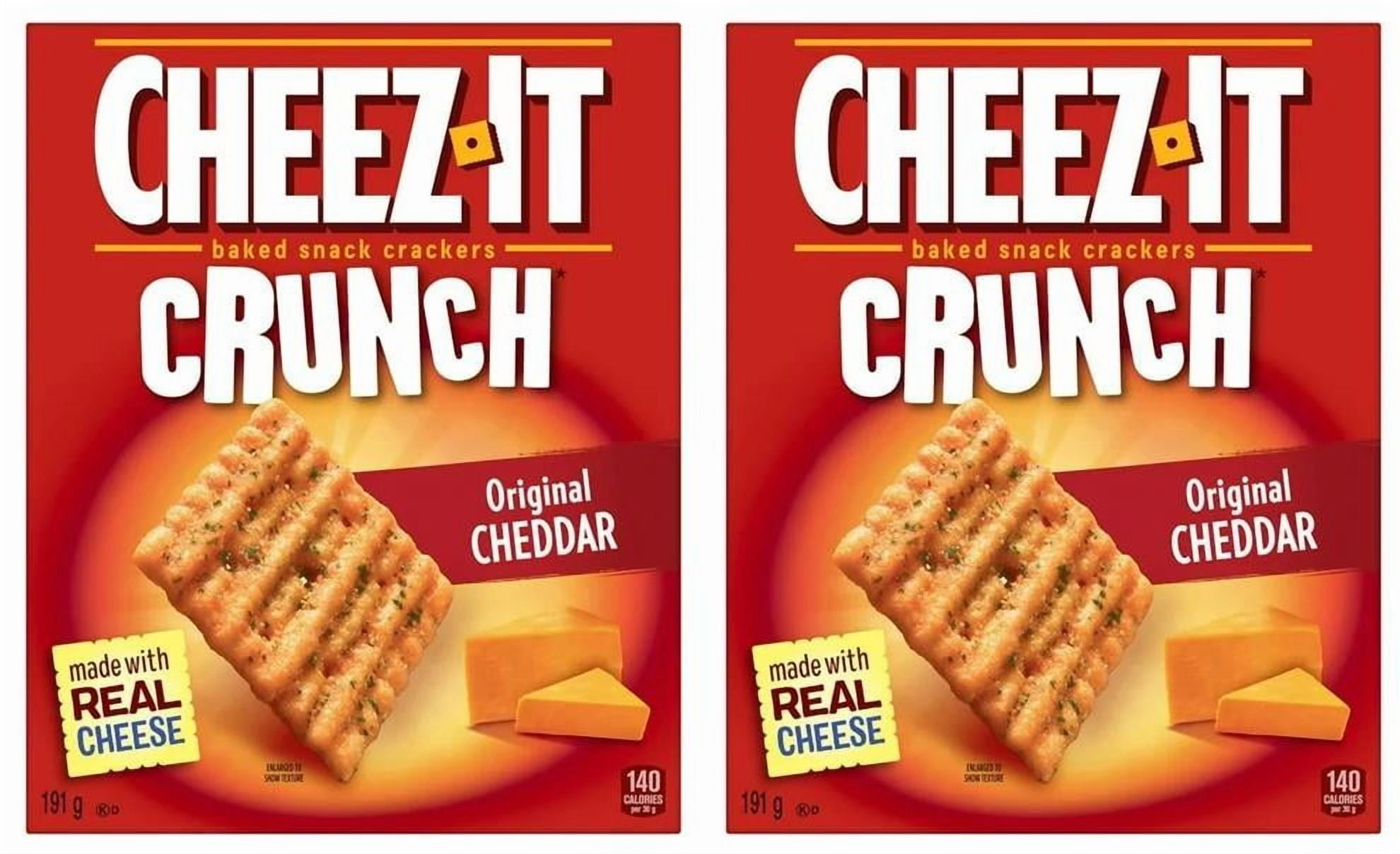 Cheez-It Crunch, Snack Crackers Crunch Original Cheddar, 191g (2 Pack ...