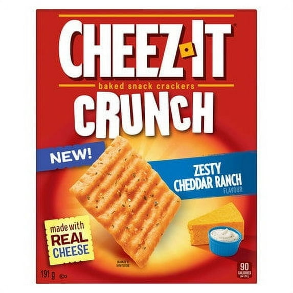 Cheez-It Crunch, Zesty Cheddar Ranch 191g/6.7 oz {Imported from Canada ...