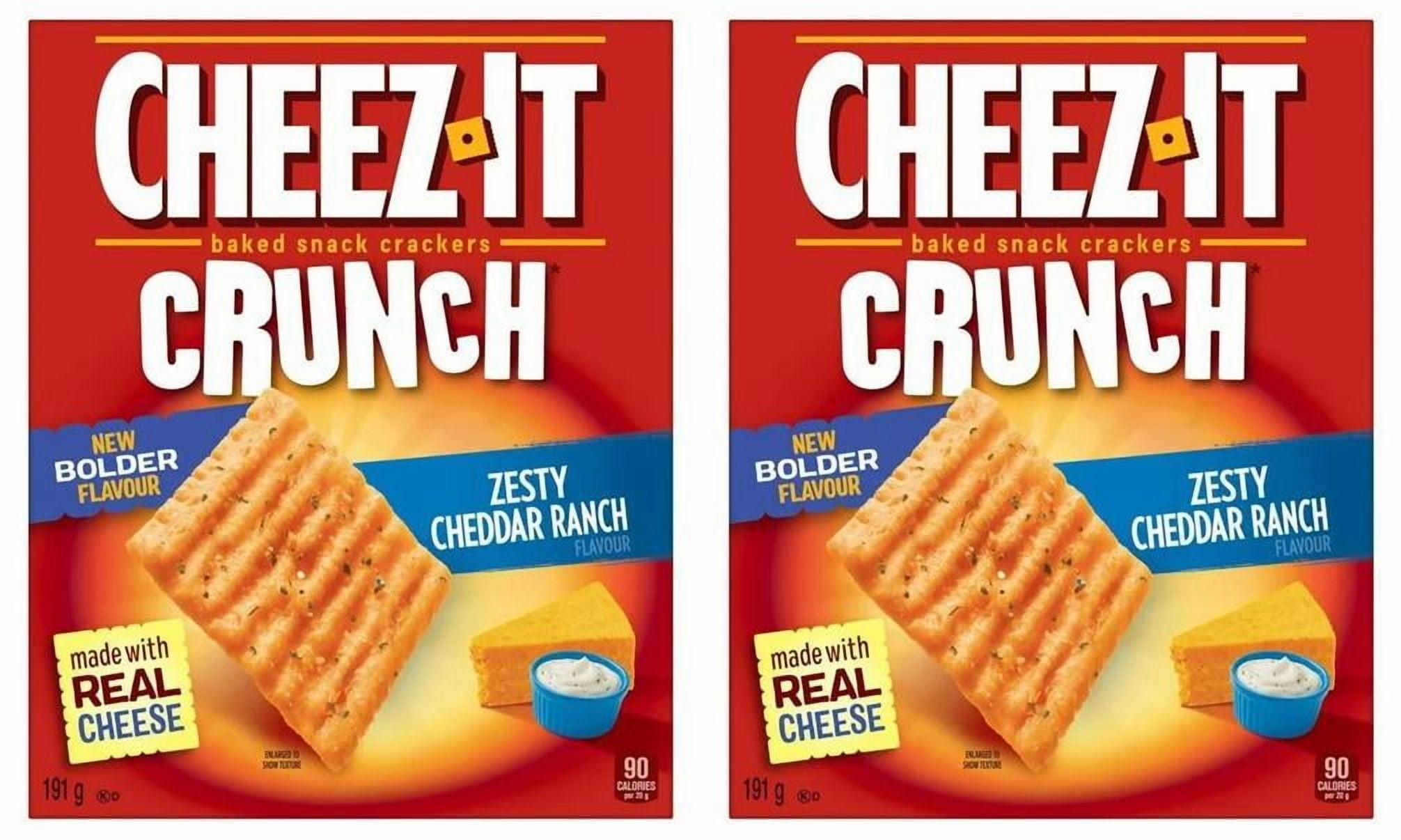 Cheez-It Crunch, Zesty Cheddar Ranch Flavor, Baked Crackers, 191g (2 ...