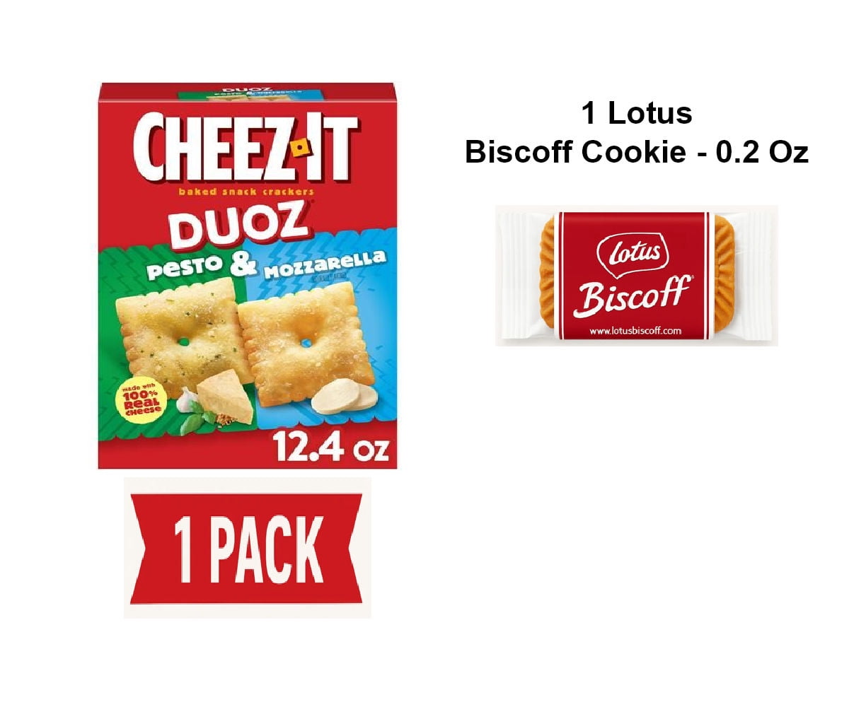 Cheez-It Duoz Baked Snack Crackers, Lunch Snacks, Pesto And Mozzarella ...