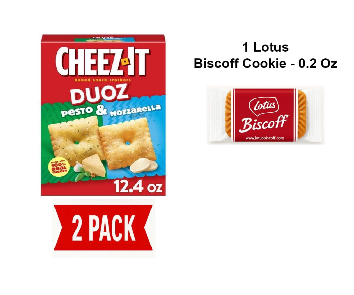 Cheez-It Duoz Baked Snack Crackers, Lunch Snacks, Pesto And Mozzarella ...