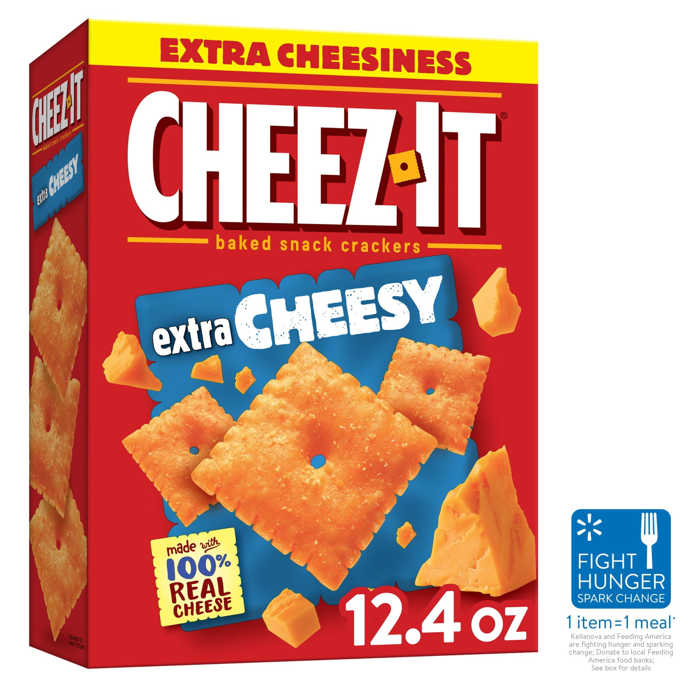 Cheez-It Extra Cheesy Cheese Crackers, 12.4 oz - Walmart.com