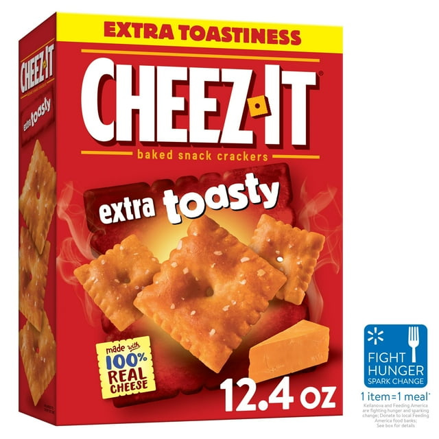 Cheez-It Extra Toasty Cheese Crackers, 12.4 oz - Walmart.com