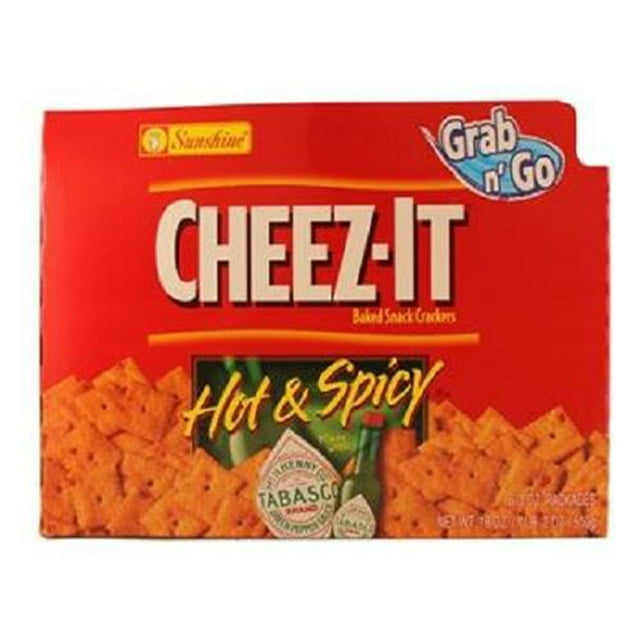 Cheez-It, Grab N Go Hot & Spicy Crackers, Count 6 (3 oz) - Cookie ...