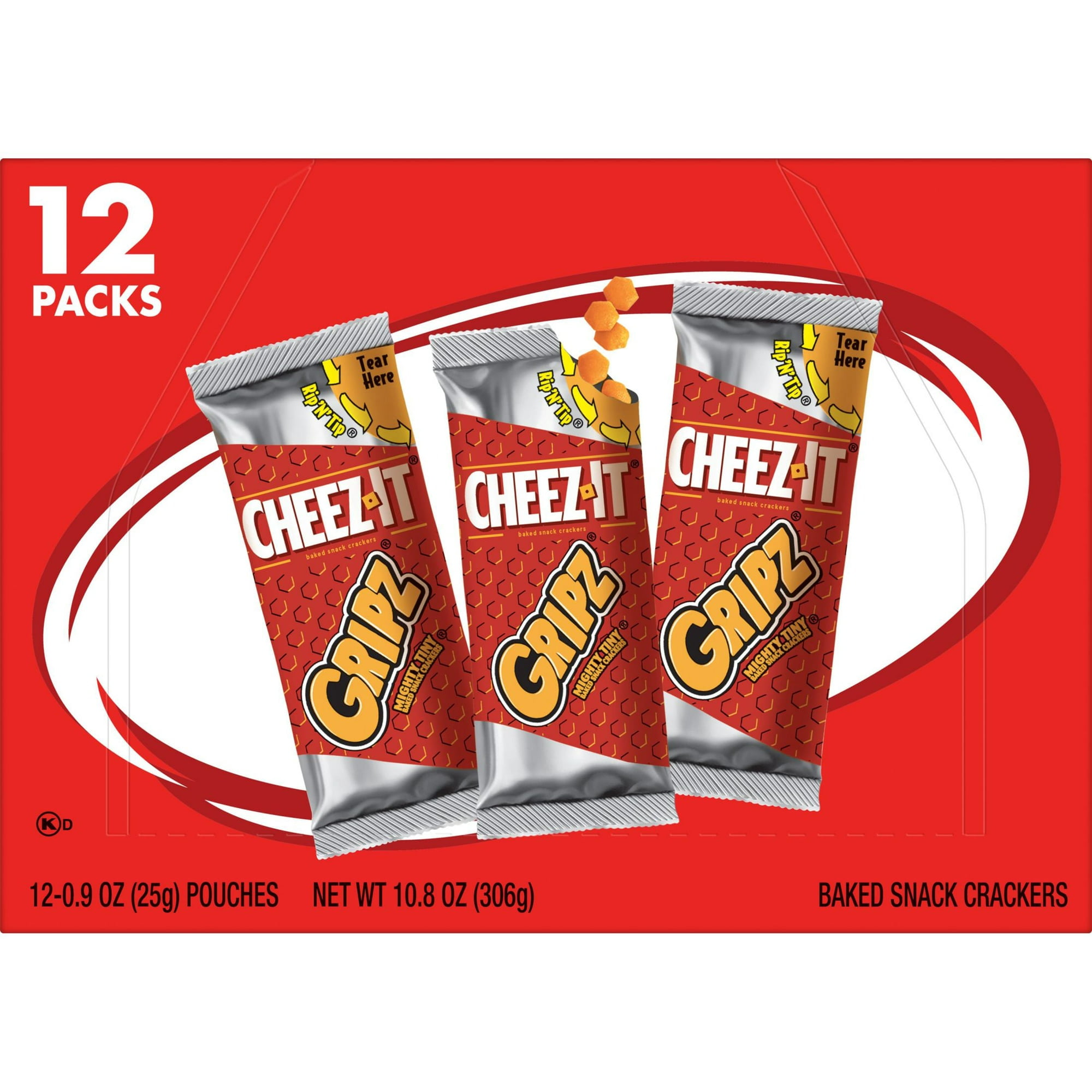 Cheez-It Gripz Tiny Baked Snack Cheese Crackers, Individually Packed ...