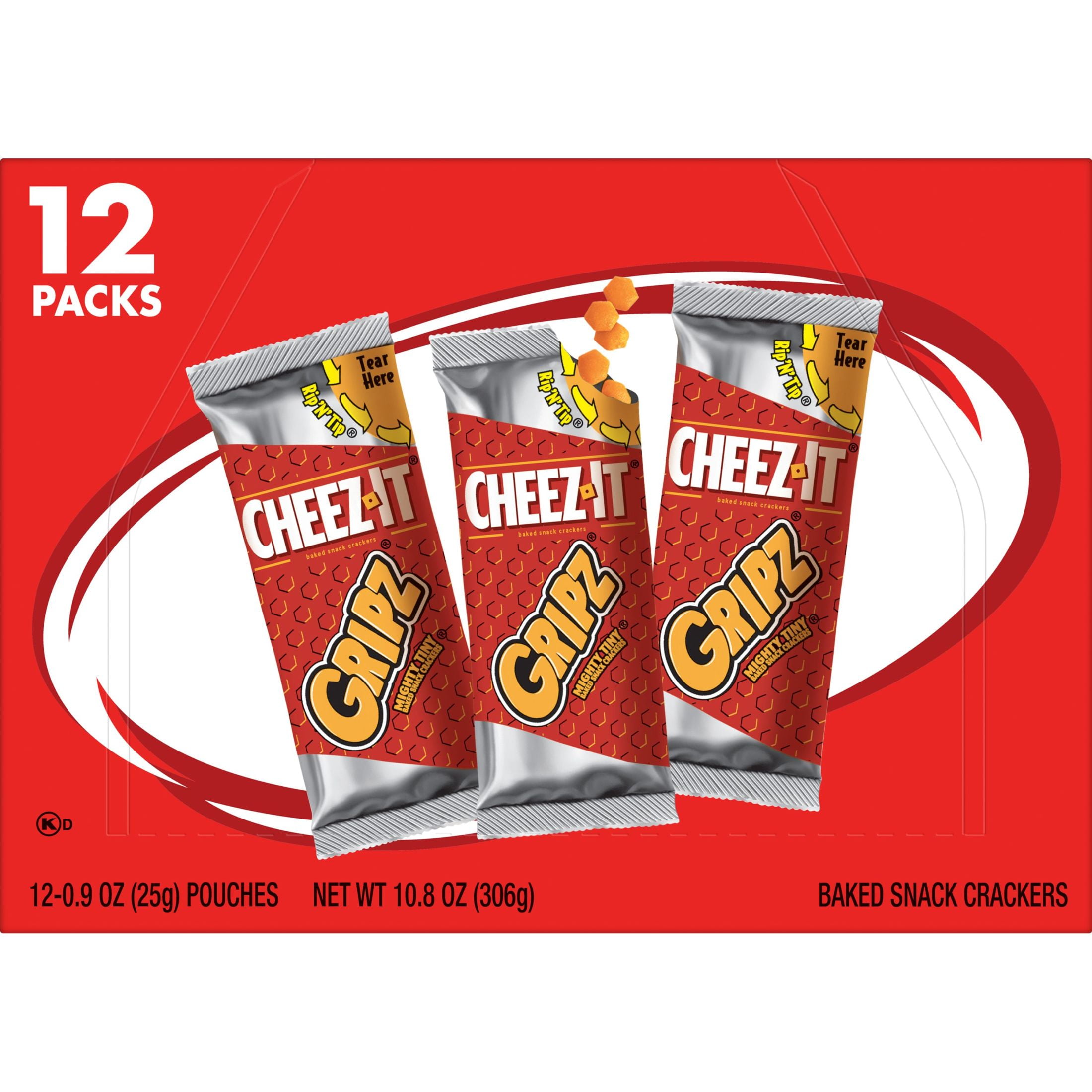Kellogg's Gripz Gripz Cheez-It Original Mini Cheese Crackers, Kids ...