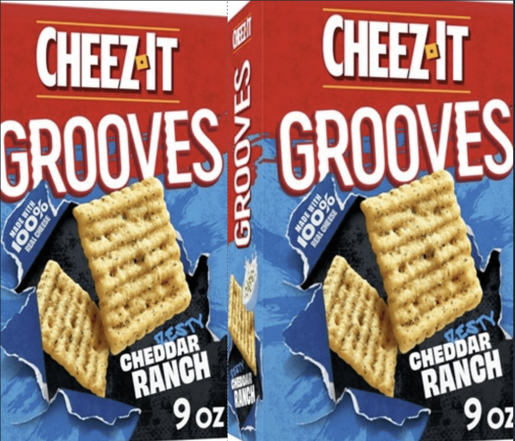Cheez It Grooves Cheddar Ranch 9oz, Pack of 2 - Walmart.com