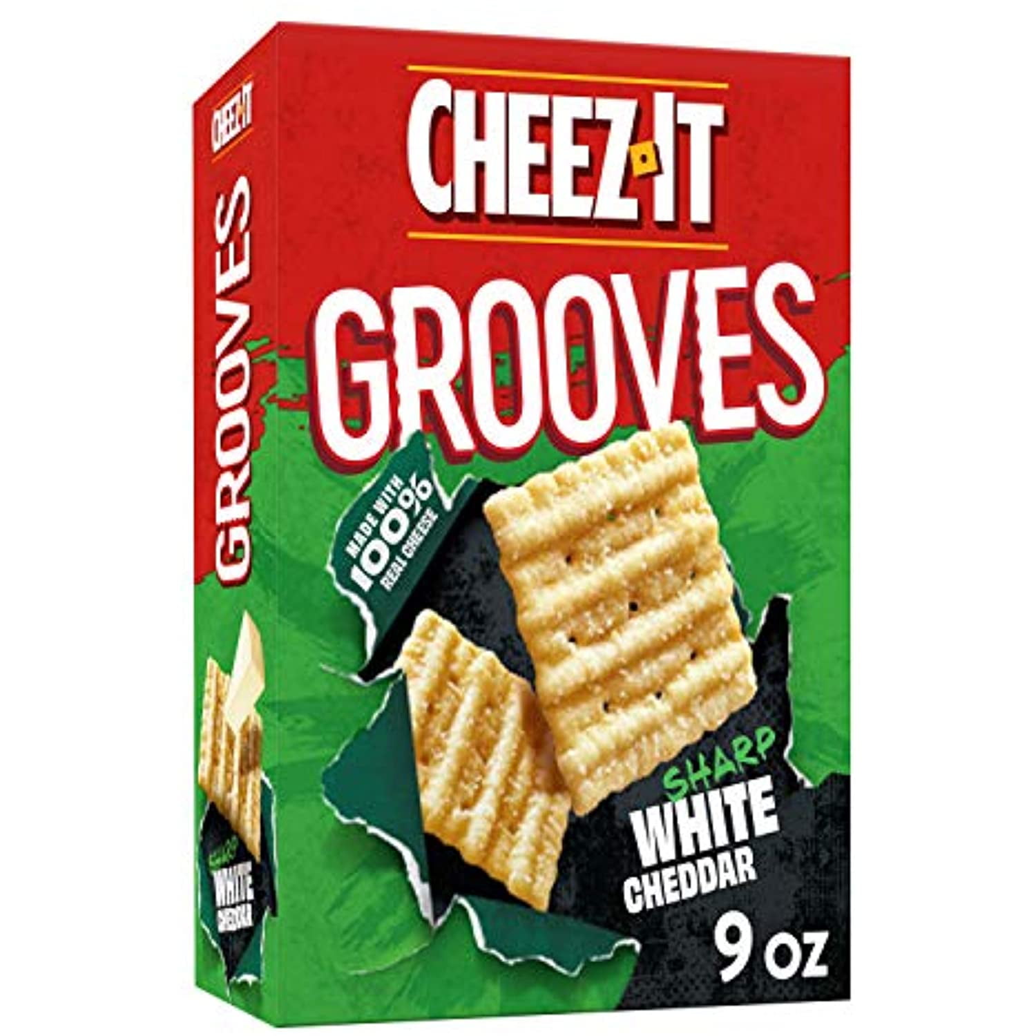 Cheez-It Grooves Cheese Crackers, Crunchy Snack Crackers, Lunch Snacks ...