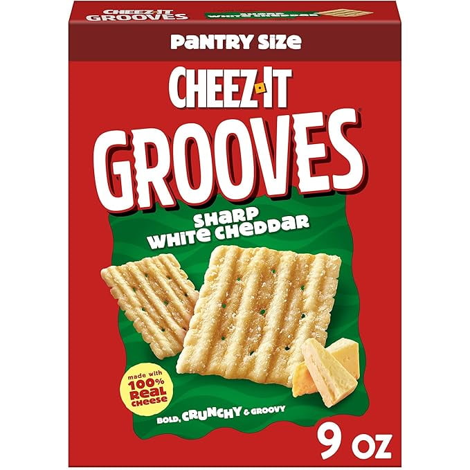 Cheez-It Grooves Crunchy Cheese Crackers, Snack Crackers, Lunch Snacks ...