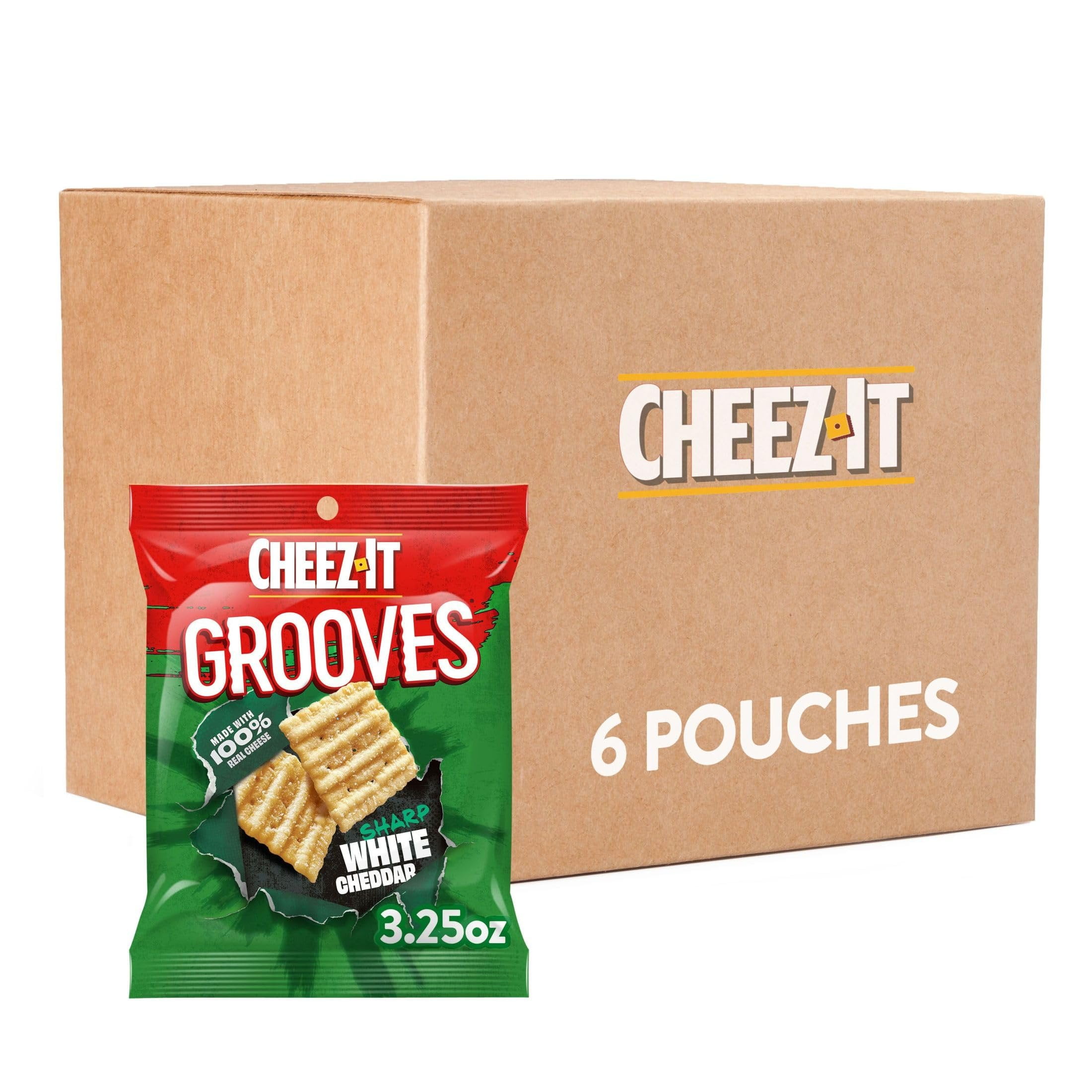 Cheez-It Grooves Crunchy Cheese HHA1Crackers, Snack Crackers, Lunch ...