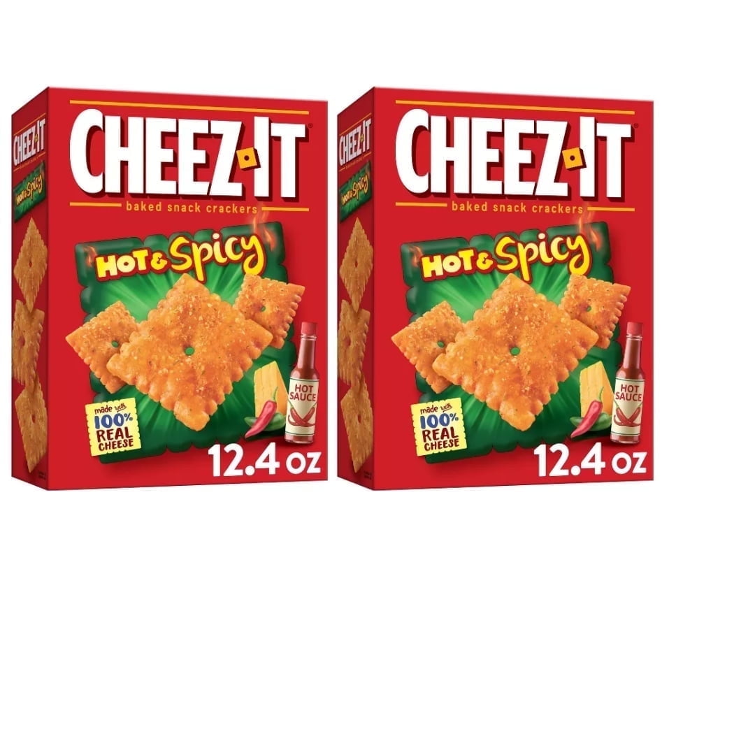 Cheez-It Hot & Spicy Baked Snack Crackers - 12.4oz pack of 2 - Walmart.com