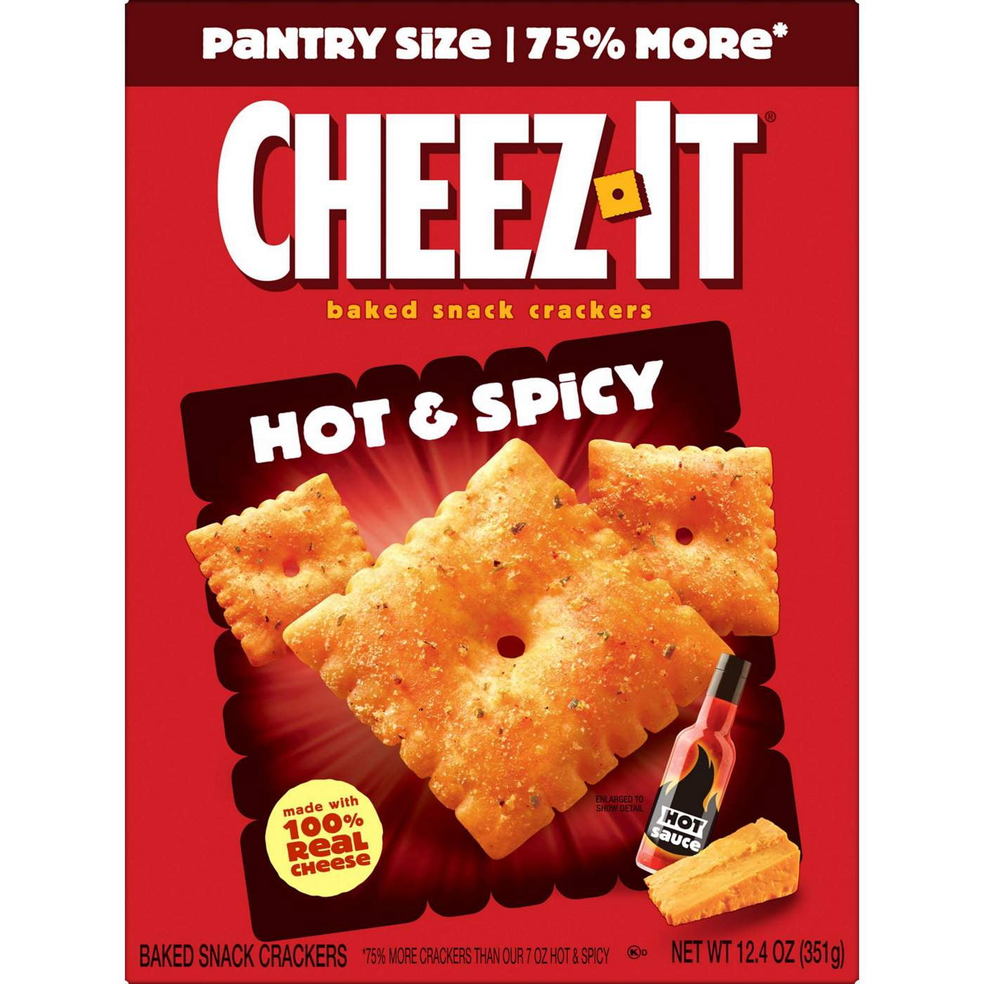 Cheez-It Hot and Spicy Cheese Crackers - 12.4 oz (Pack of 2) - Walmart.com