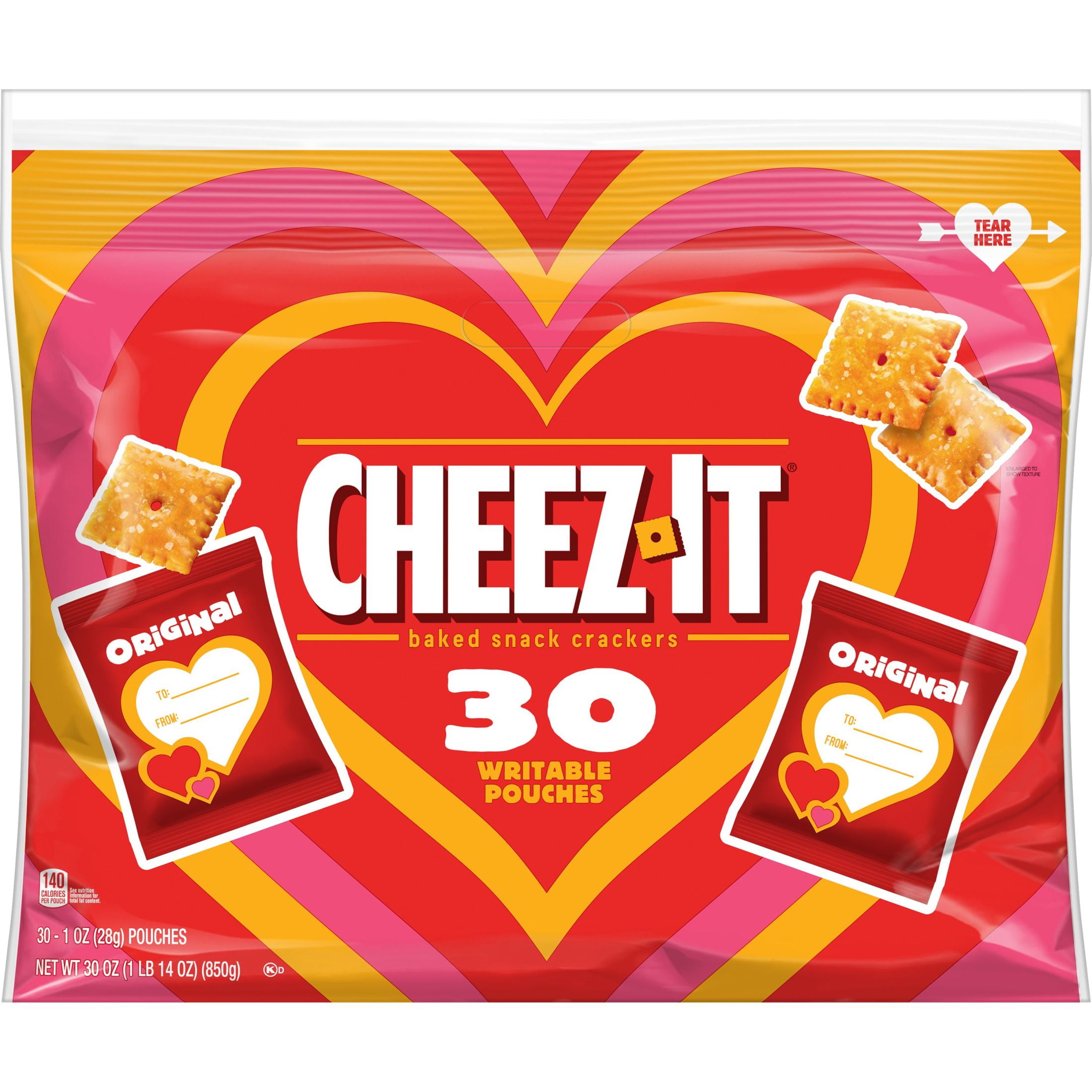Cheez-It Original Cheese Crackers, Baked Snack Crackers, 30 Count ...