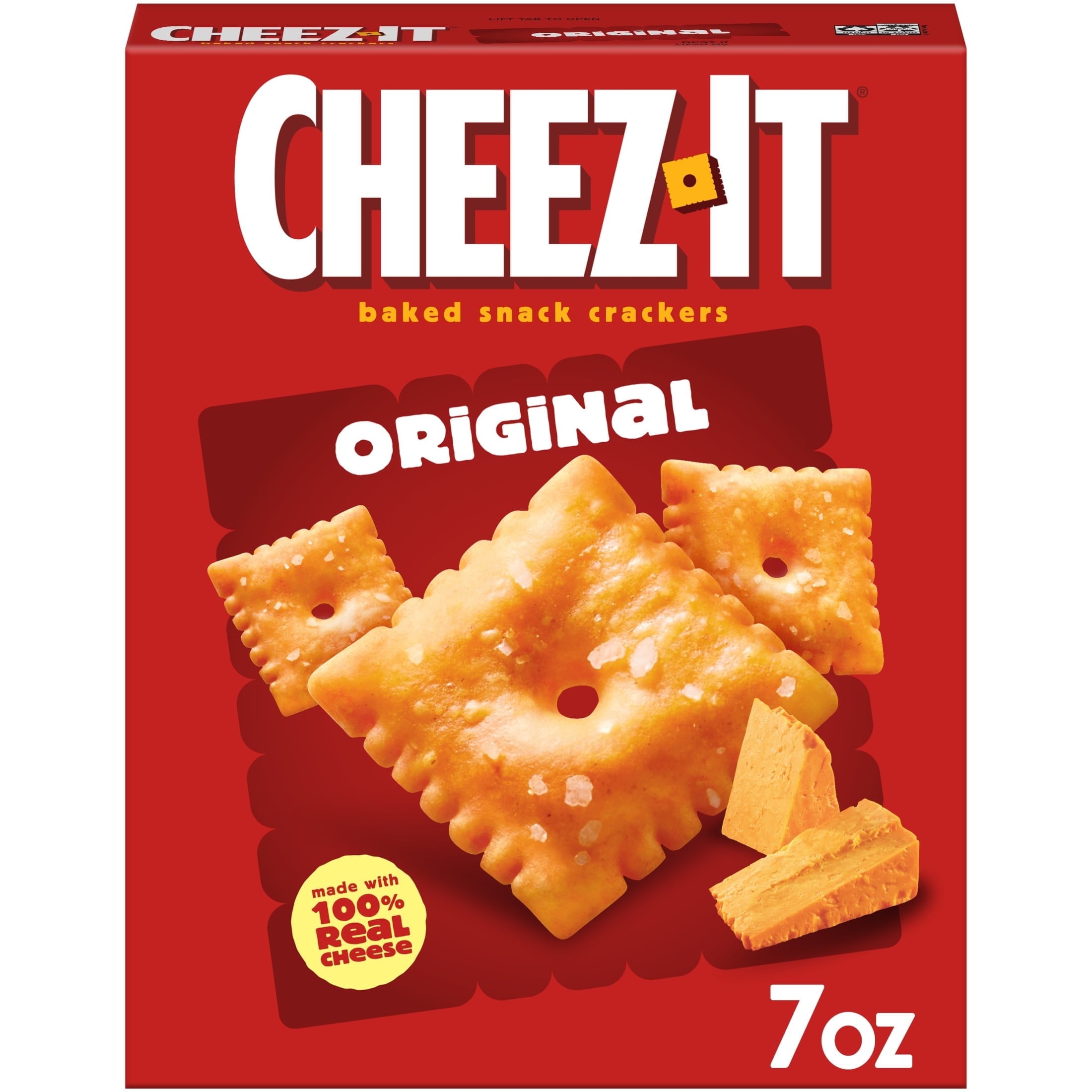 Cheez-It Original Cheese Crackers, Baked Snack Crackers, 7 oz - 2 Pack ...
