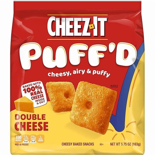 Cheez-It Puff'd Cheesy Baked Snacks, Puffed Snack Crackers, Kids Snacks ...