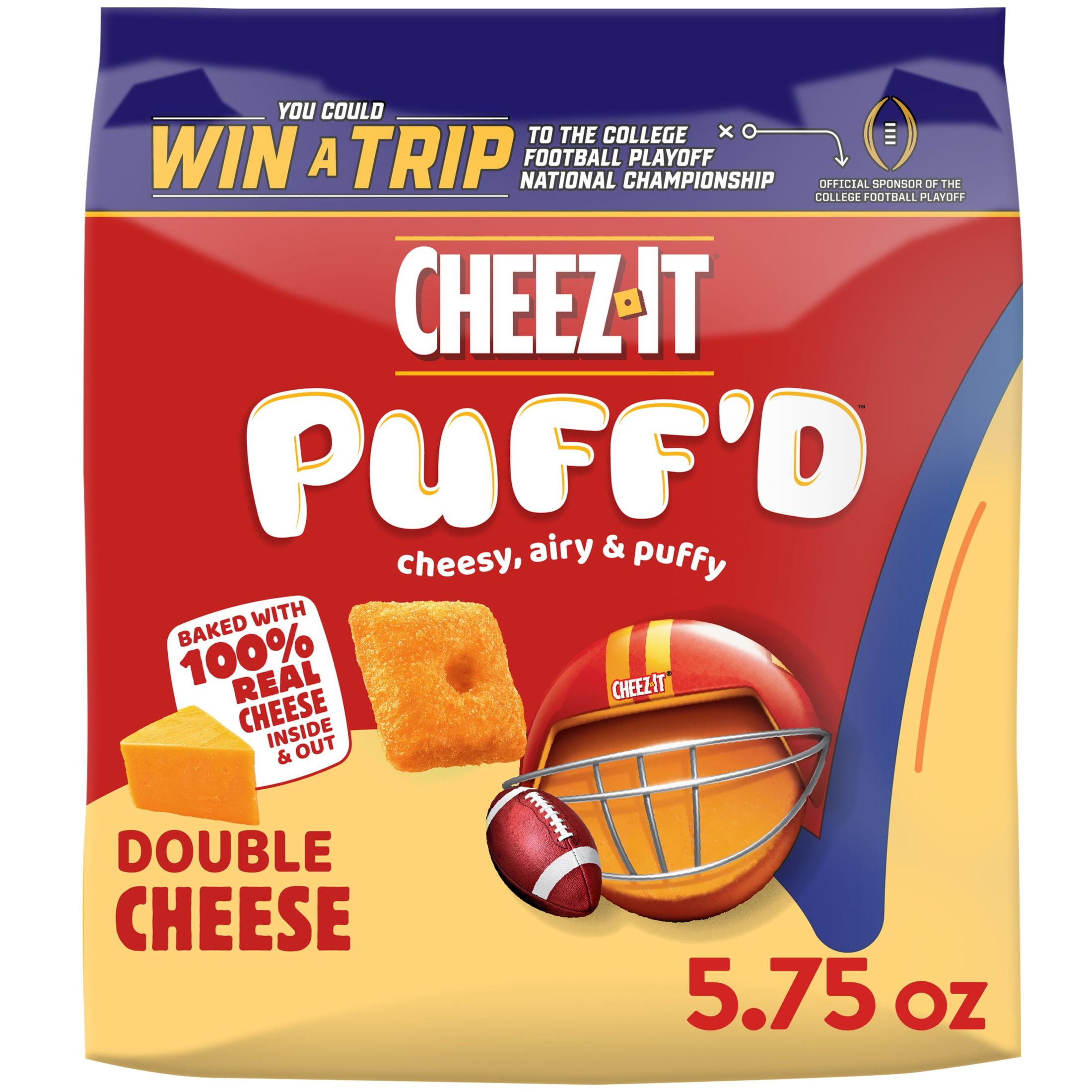 Cheez-It Puff'd Double Cheese Cheesy Baked Snacks, Puffed Snack ...