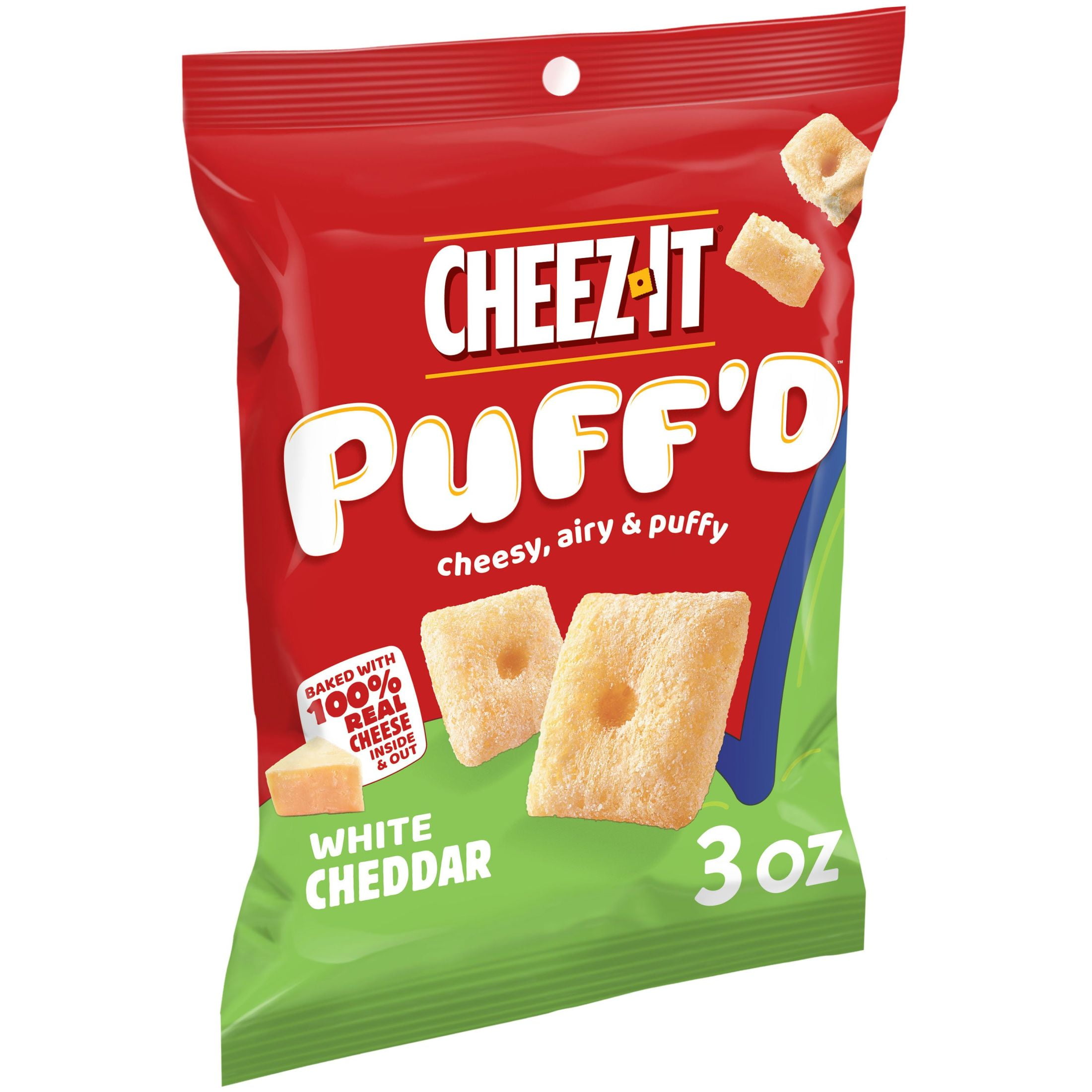 Cheez-It Puff'd White Cheddar Cheesy Baked Snacks, Puffed Snack ...
