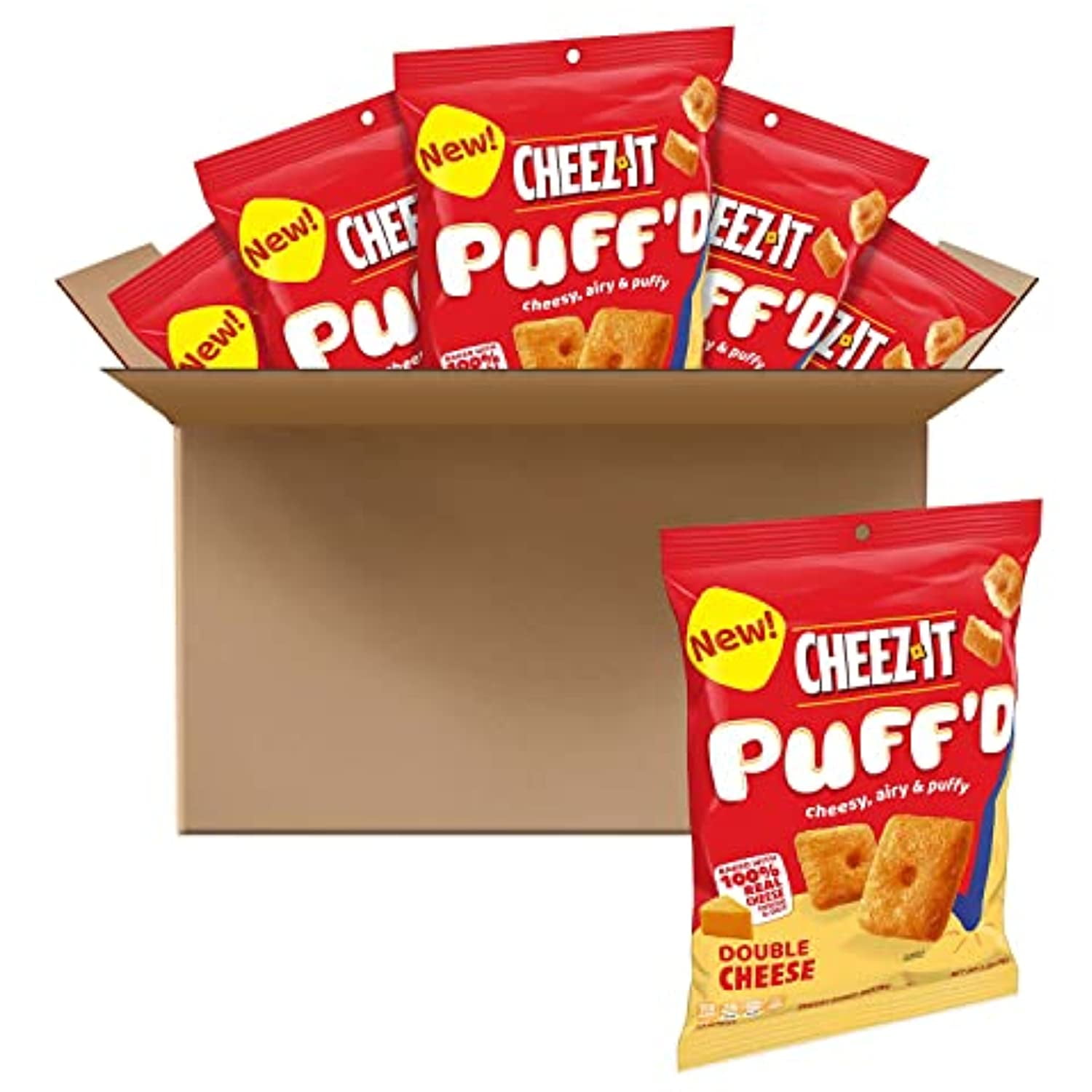 Cheez-It Puffd Cheesy Baked Snacks, Puffed Snack Crackers, Kids Snacks ...