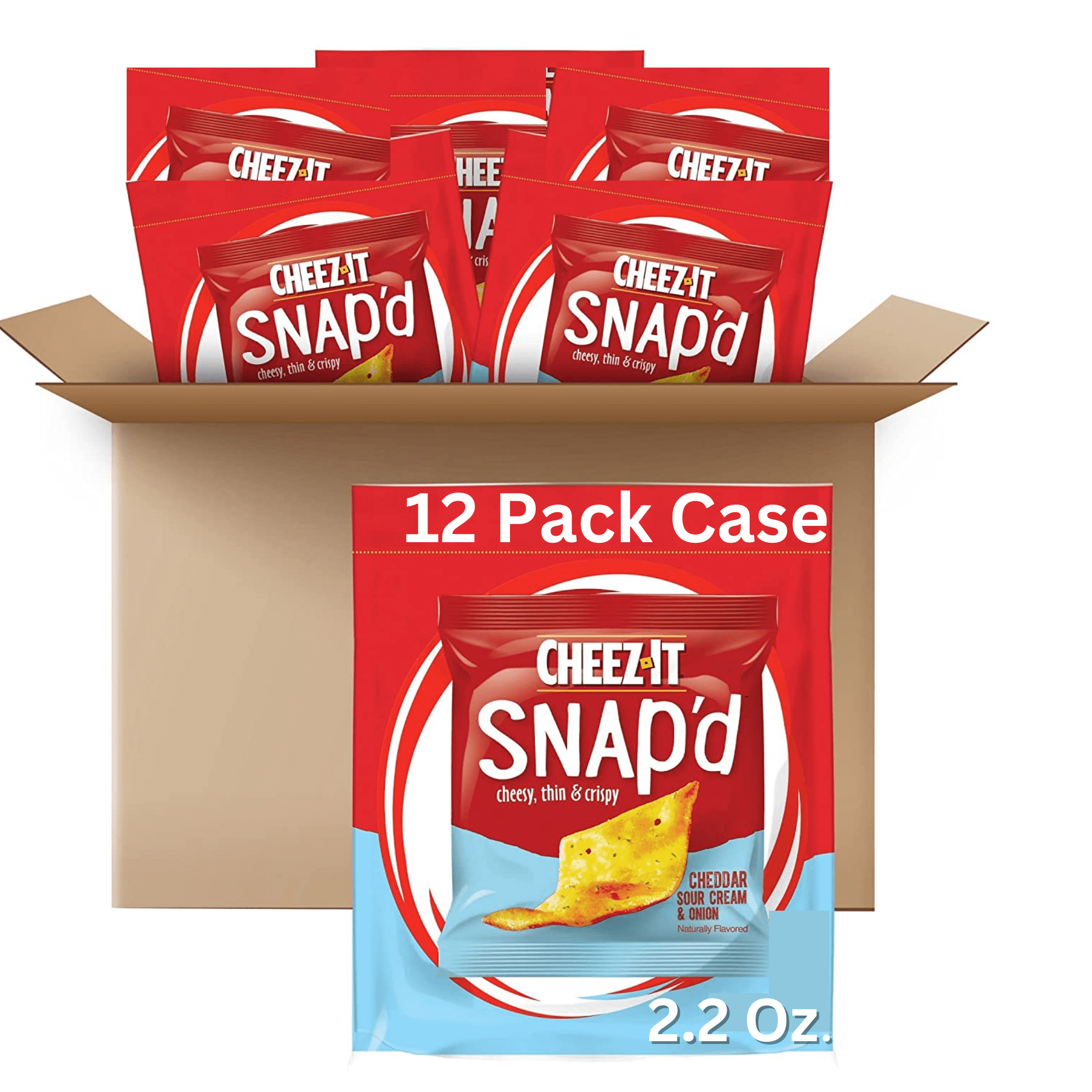 Cheez-It Snap'D Cheddar Sour Cream And Onion Crackers 2.2 Ounces Per ...