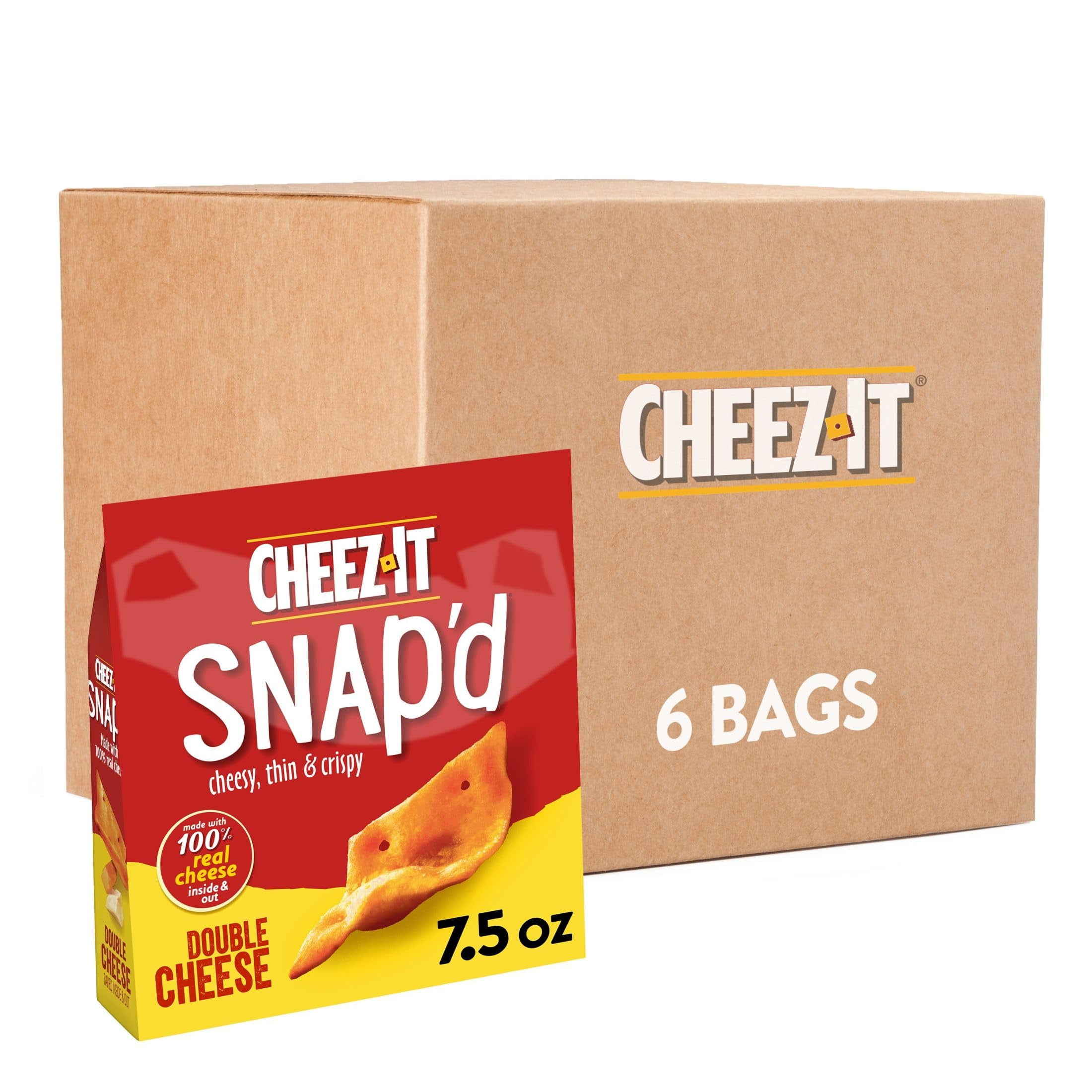 Cheez-It Snap,D Cheese Cracker Chips, Thin Crisps, Lunch Snacks, Double ...
