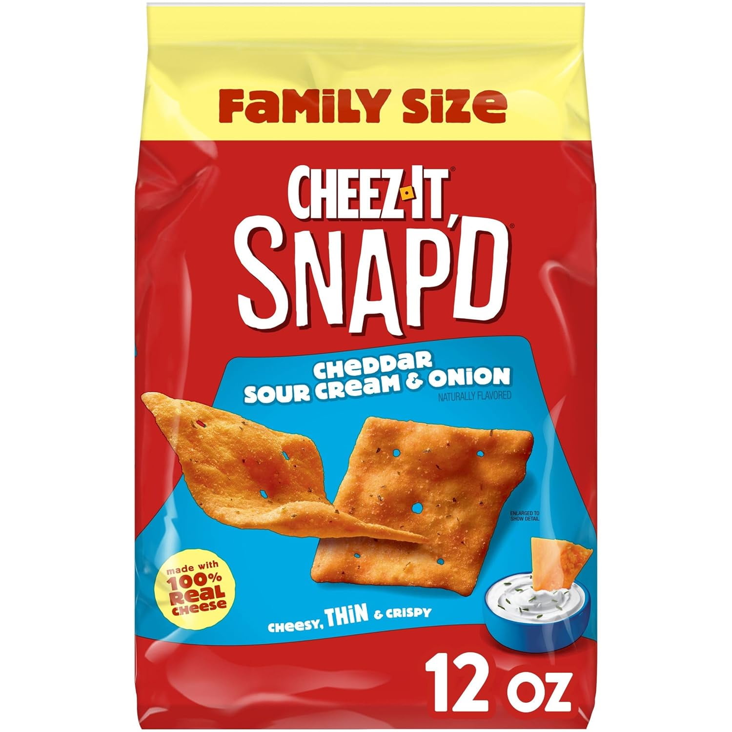 Cheez-It Snap'd Cheese Cracker Chips, Thin Crisps, Lunch Snacks ...