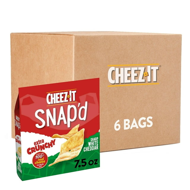 Cheez-It Snap'd Cheese Cracker DPF11 Chips, Thin Crisps, Extra Crunchy ...