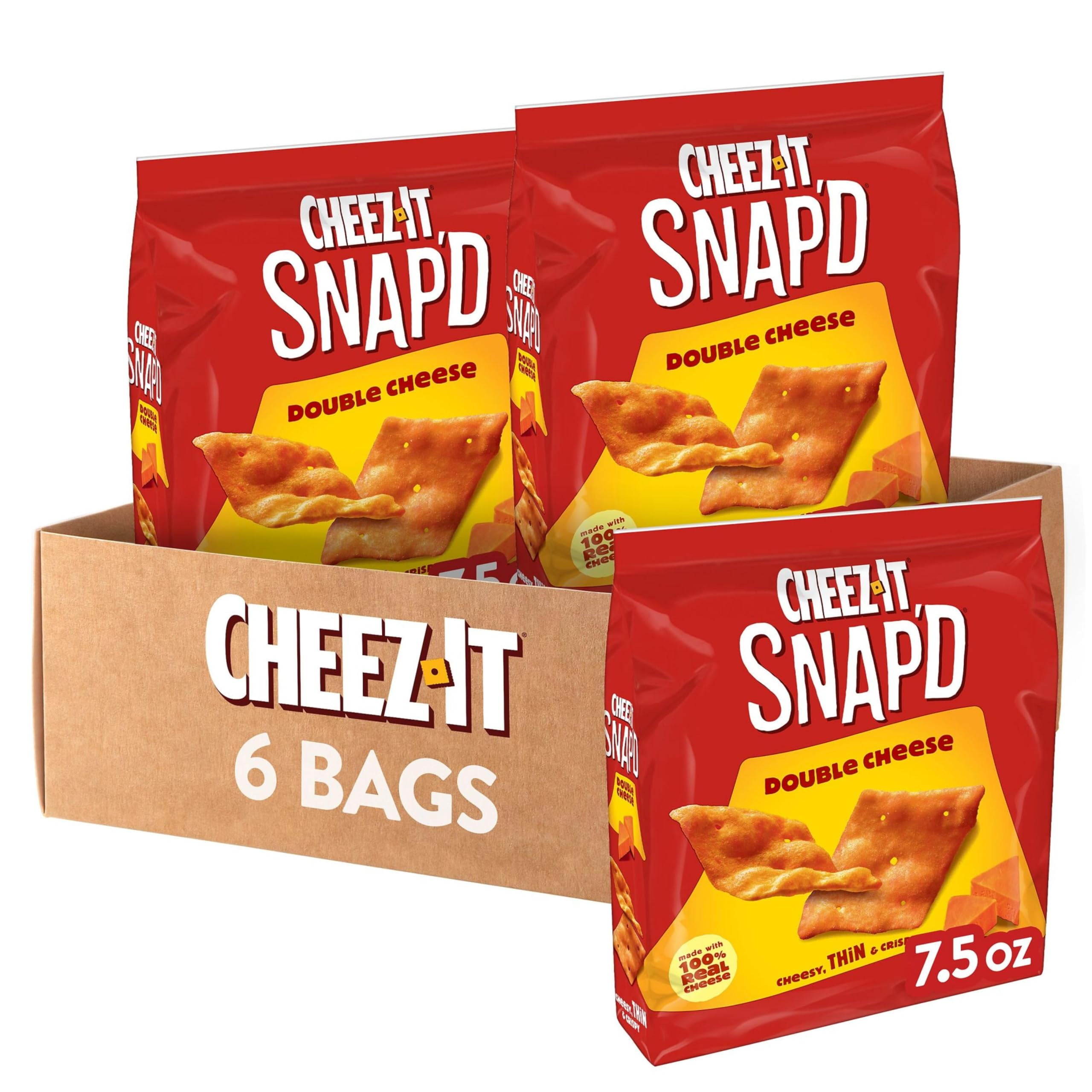 Cheez-It Snap'd Cheese Cracker IRF13 Chips, Thin Crisps, Lunch Snacks ...