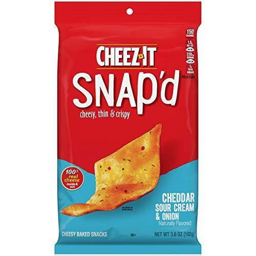 Cheez-It Snap'd, Cheesy Baked Snacks, Cheddar Sour Cream and Onion, 3 ...