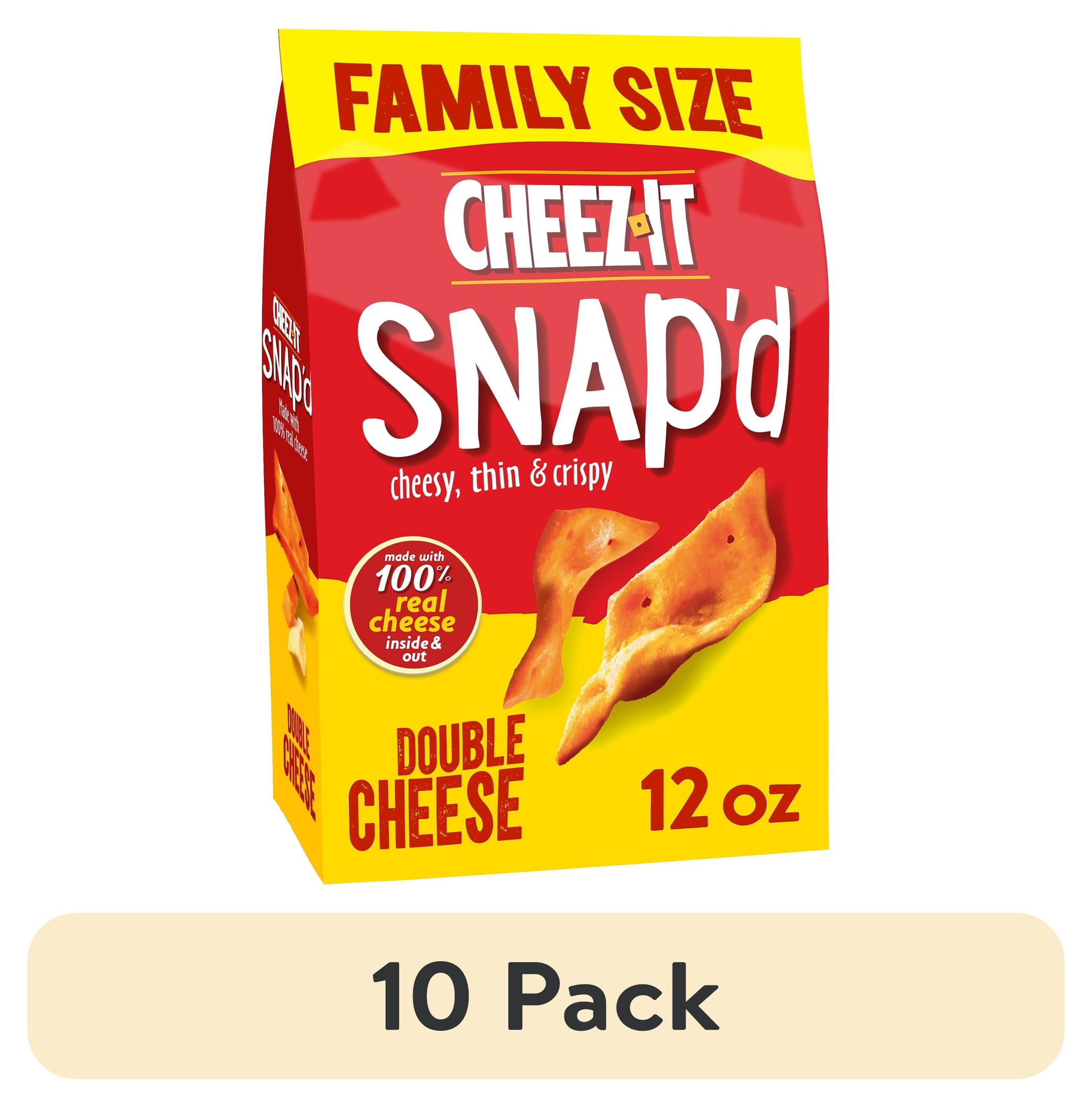 (10 pack) Cheez-It Snap'd Double Cheese Cracker Chips, Thin Crisps, 12 ...