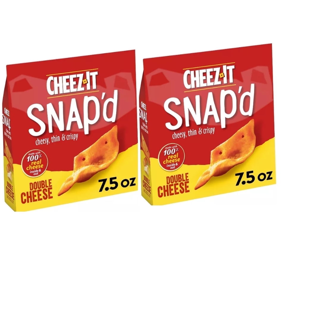 Cheez-It Snap'd Double Cheese Crackers - 7.5oz pack of 2 - Walmart.com