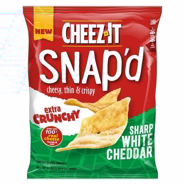 Cheez It Snap'd White Cheddar, 24 oz - Walmart.com