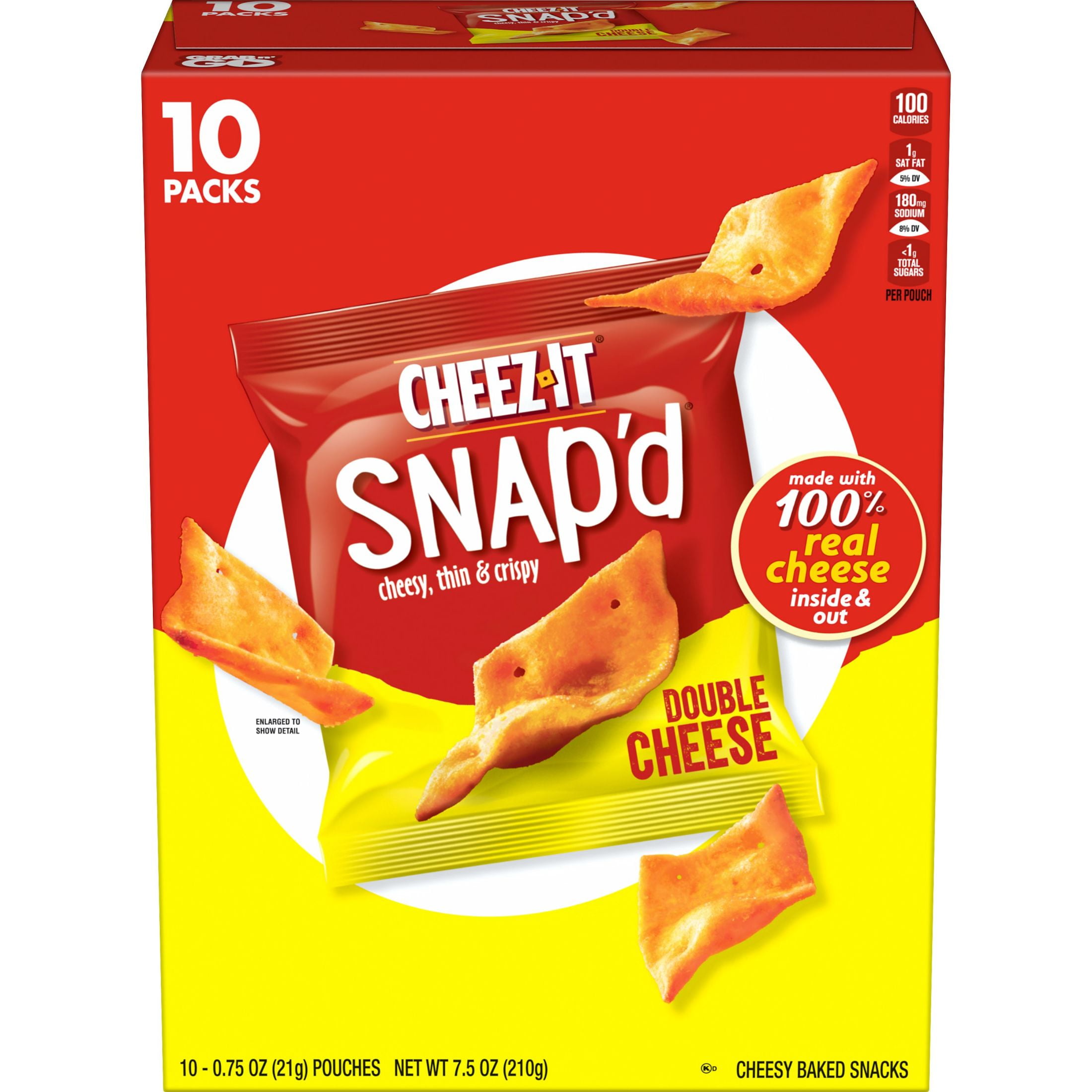 Cheez-It Snapd Cheddar Double Cheese 10ct - Walmart.com