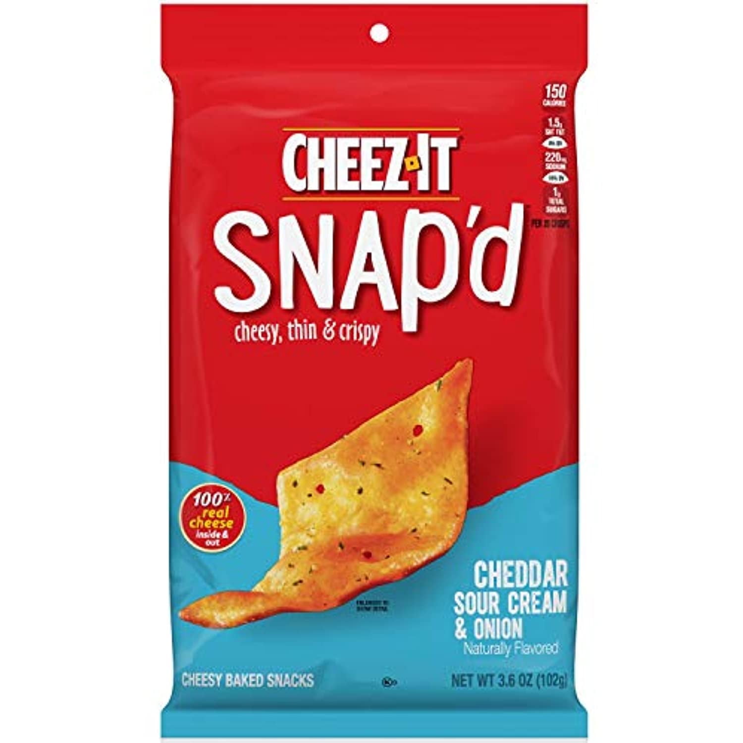 Cheez-It Snapd, Cheesy Baked Snacks, Cheddar Sour Cream And Onion, 3 ...